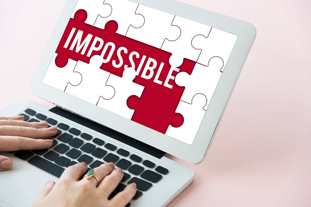 Impossible word puzzle pieces graphic | Free Photo - rawpixel