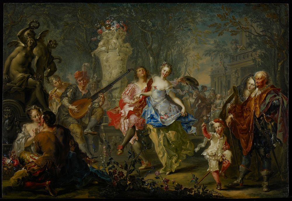 Allegory. Rococo. Spring represented by scene | Free Photo - rawpixel