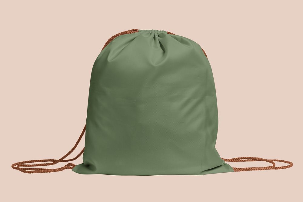 Green drawstring bag, eco product | Free Photo - rawpixel