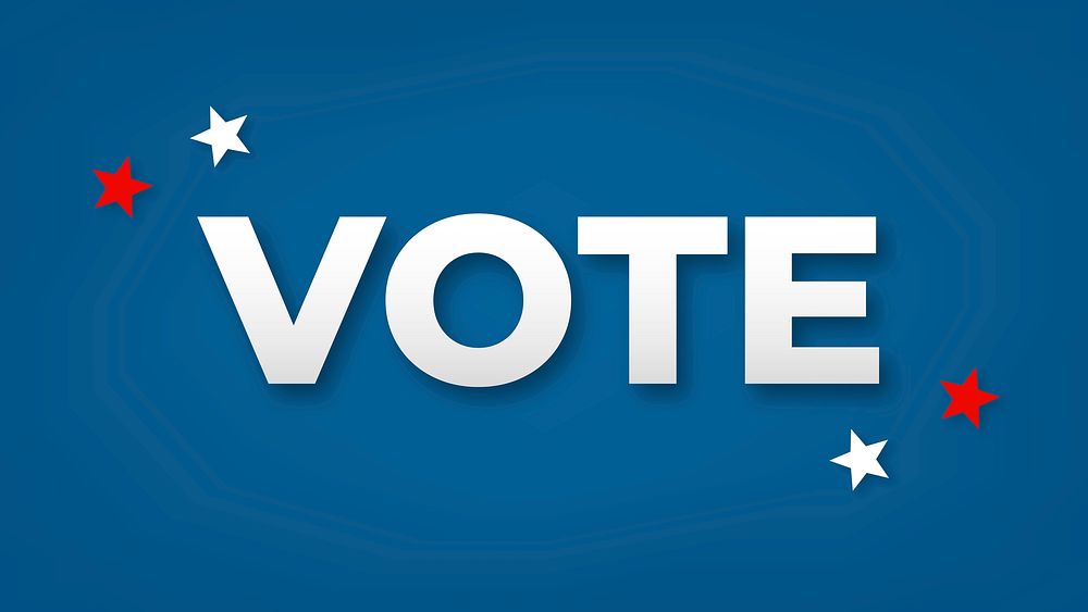 Vote white text white typography | Free Photo - rawpixel