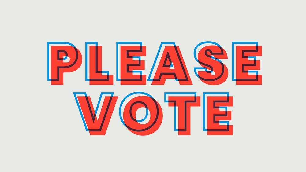 Please vote multiply font typography | Free Photo - rawpixel