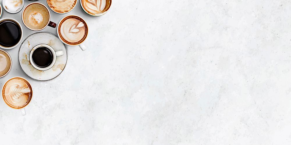 Coffee cups white marble textured | Free Photo - rawpixel