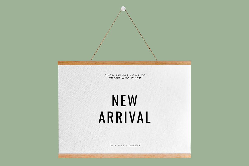 Shop hanging sign, new arrival | Free Photo - rawpixel