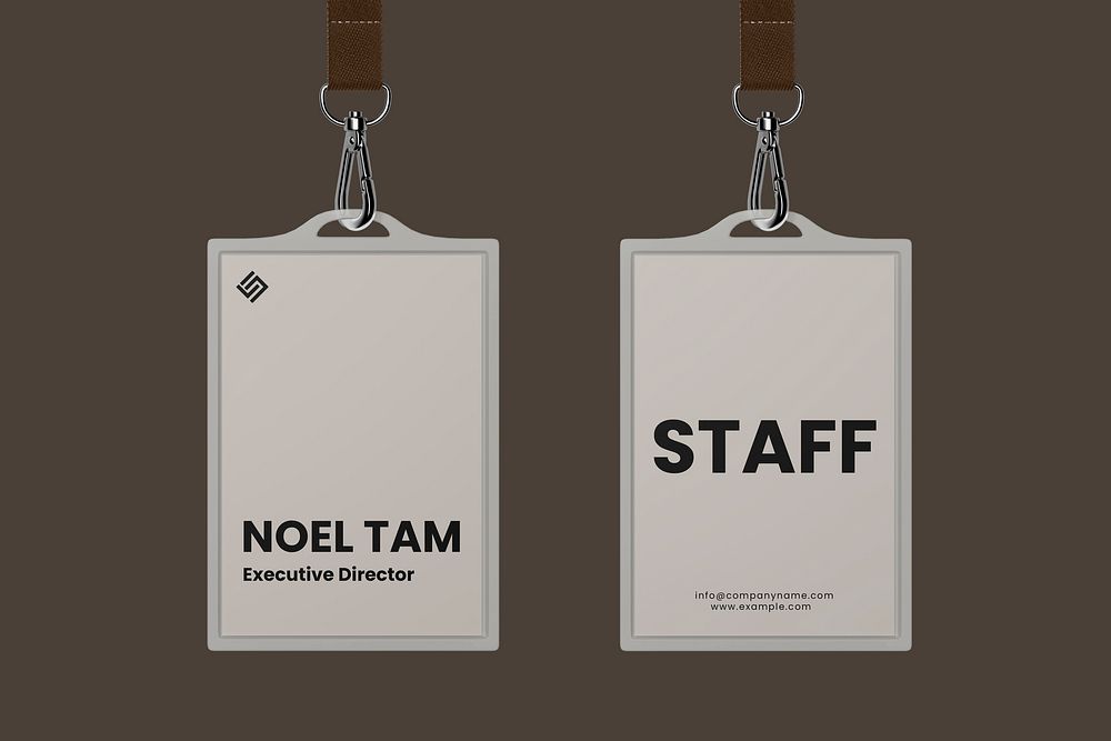 ID cards mockup, brown 3D | Premium PSD Mockup - rawpixel