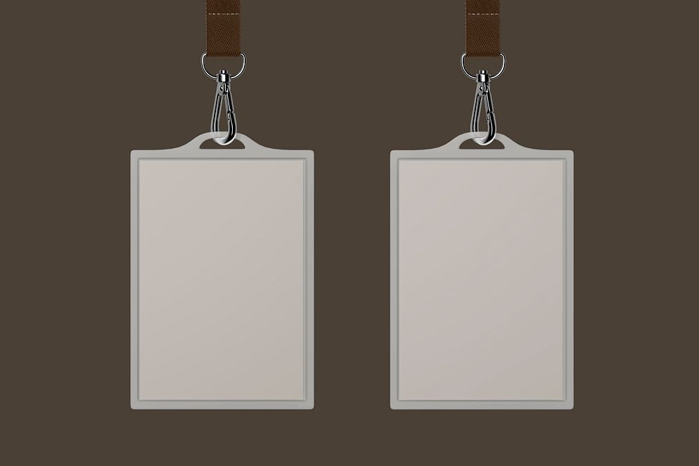 ID cards, brown 3D rendering | Free Photo - rawpixel