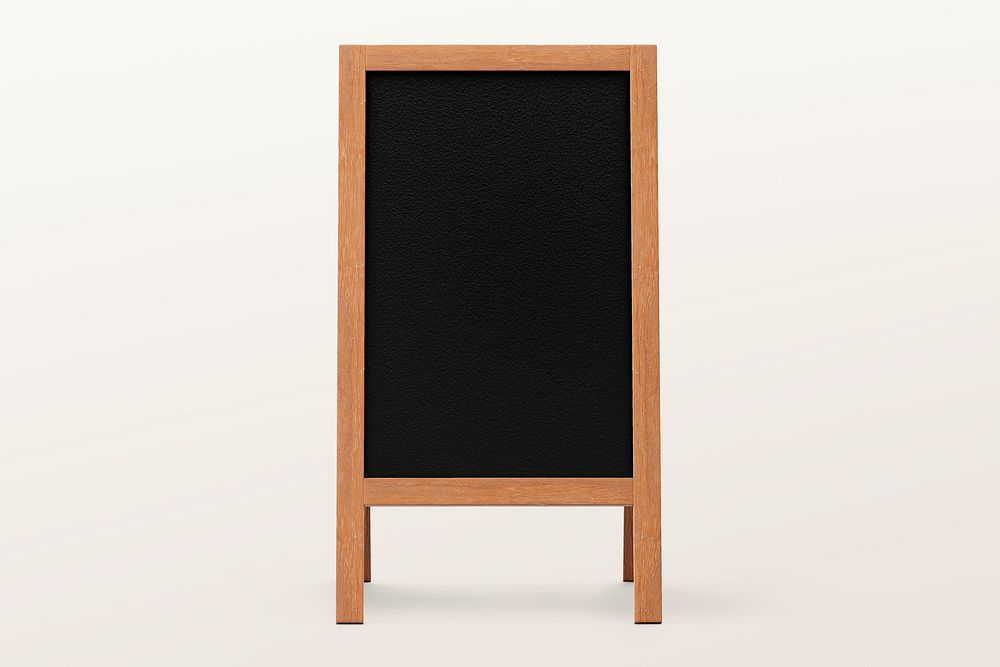 Wooden foldable a-frame sign, blank | Free Photo - rawpixel