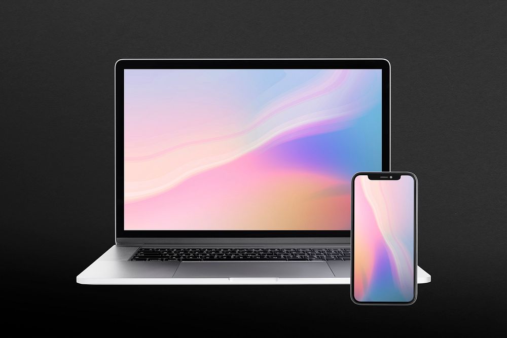 Gradient laptop and smartphone screens | Free Photo - rawpixel