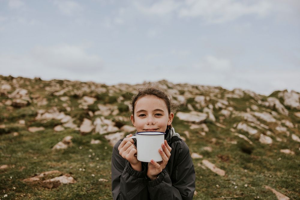 Camping girl drinking hot tea | Premium Photo - rawpixel
