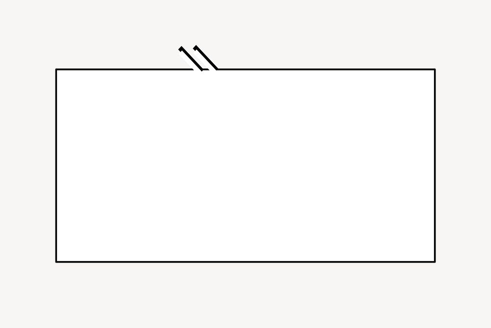 White rectangle shape badge, geometric | Premium Vector - rawpixel