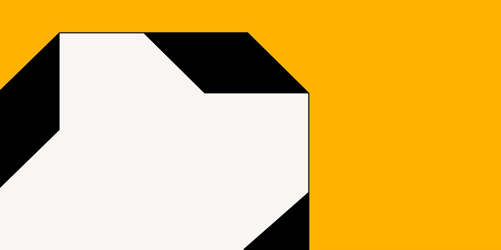 Yellow geometric frame background, white | Premium Vector - rawpixel