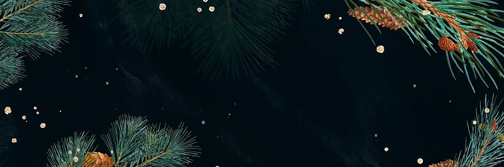 Christmas tree twitter header background | Premium Photo - rawpixel