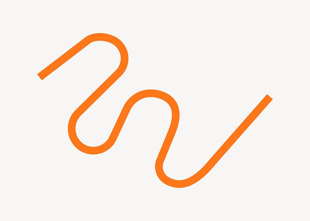 Orange squiggle, abstract shape vector | Premium Vector - rawpixel