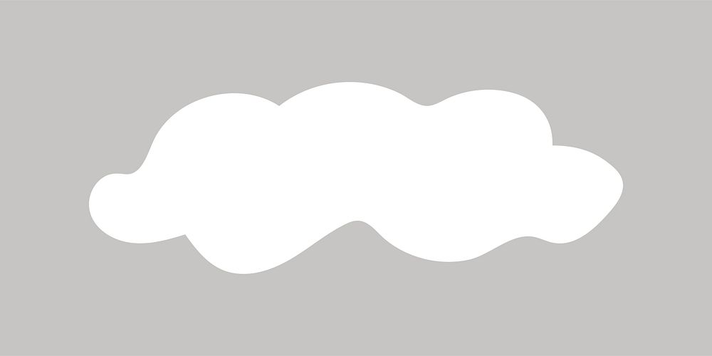 White cloud shape collage element | Premium Vector - rawpixel