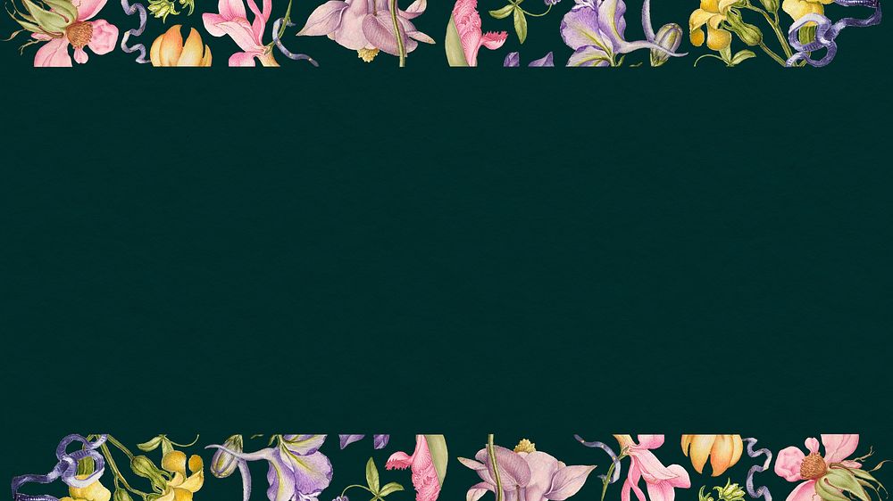 Flower border desktop wallpaper, remixed | Premium Photo - rawpixel