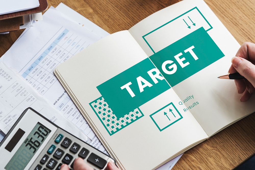 Business goals target process notebook | Free Photo - rawpixel