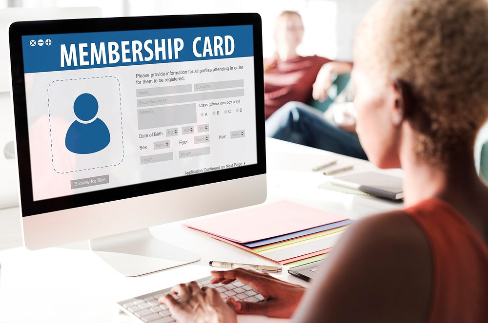 Authorization Membership Card Identification Data | Premium Photo ...