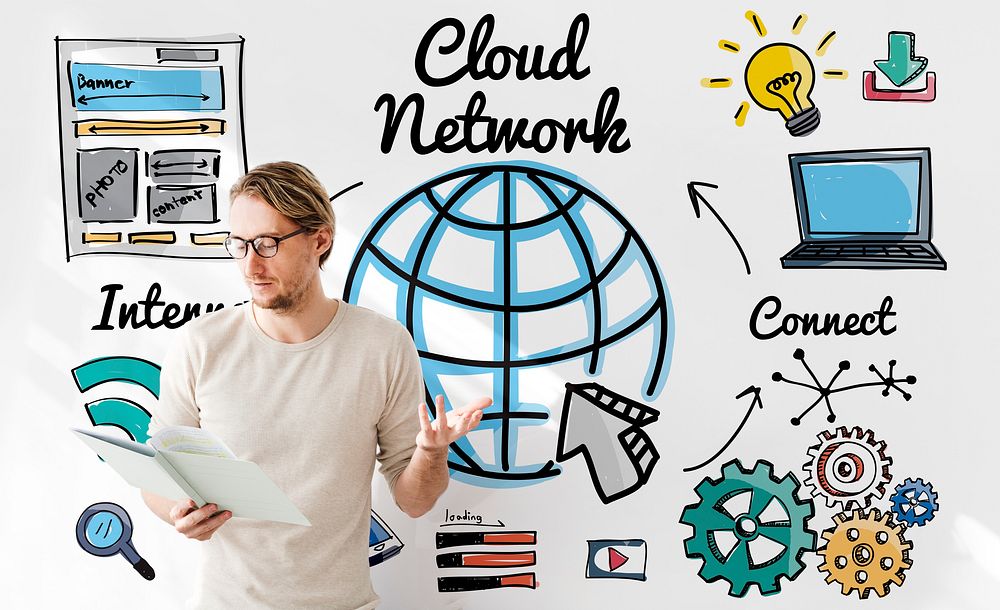 Cloud Network Communication Connection Globalization | Premium Photo ...