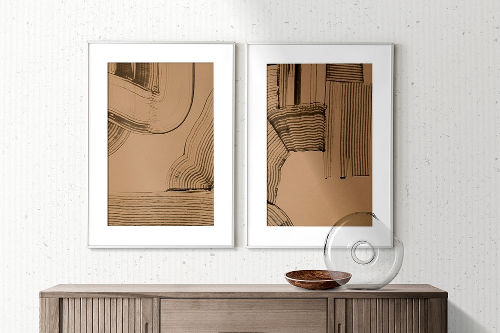 Aesthetic framed picture cabinet, Japandi | Premium Photo - rawpixel