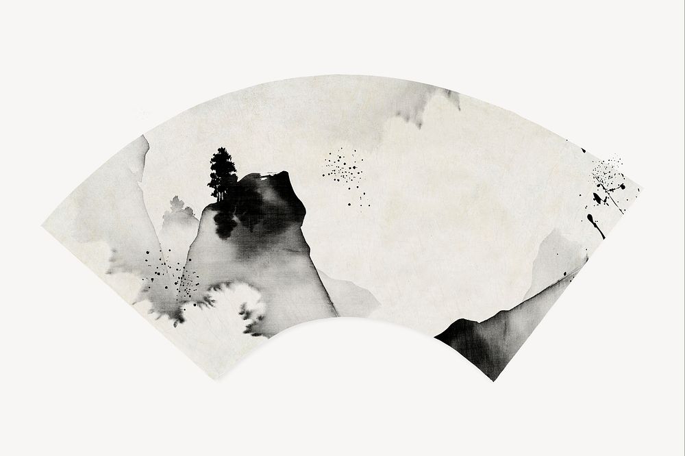 Japanese ink fan, vintage illustration | Premium Photo - rawpixel