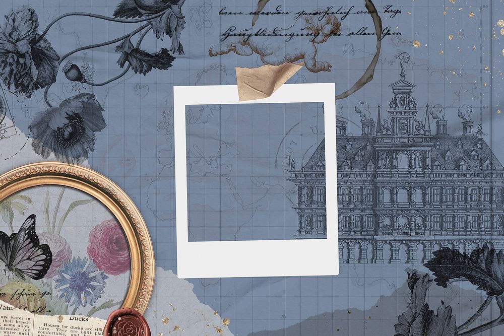 Vintage instant photo frame background, | Premium Photo - rawpixel