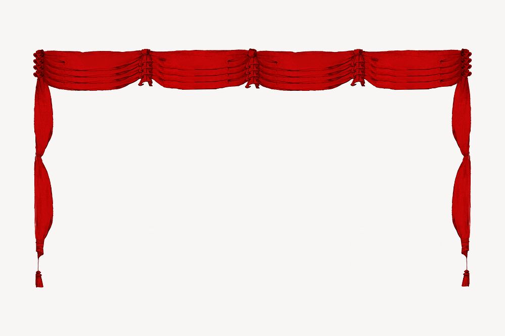 Red theater curtains border frame | Premium PSD - rawpixel