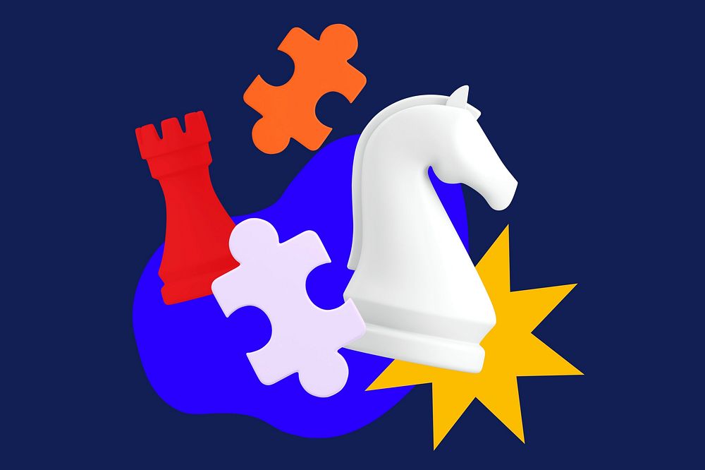 Business strategy, fun remixed background | Premium Photo Illustration ...