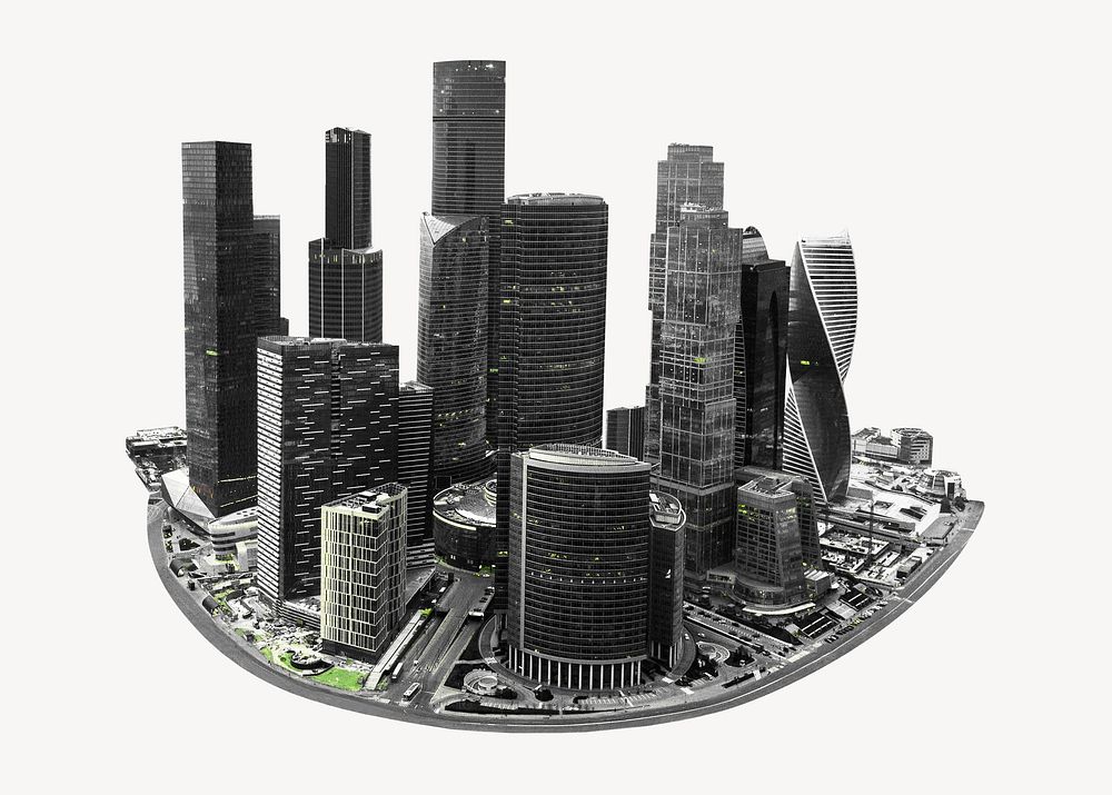 Office buildings, business collage element | Premium PSD - rawpixel