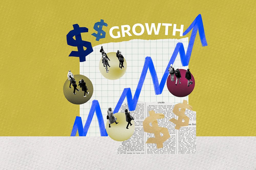 Economic growth, creative business remix | Premium Photo Illustration ...