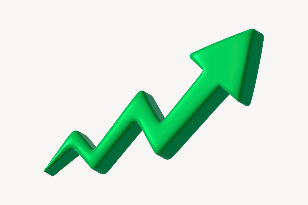 Upward trends arrow 3D illustration | Free Photo - rawpixel