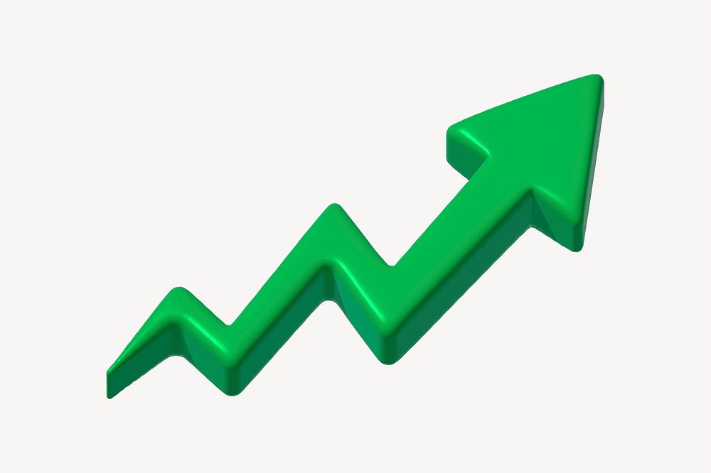 Upward trends arrow 3D illustration | Free Photo - rawpixel