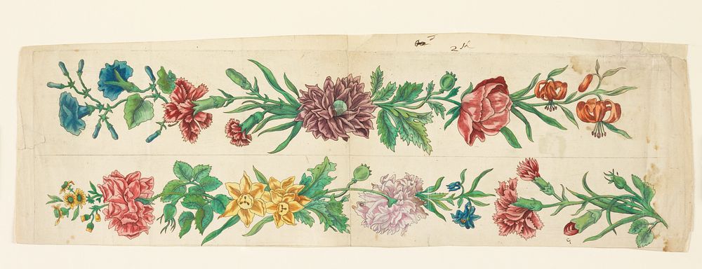 Design Two Printed Floral Bands | Free Photo - rawpixel