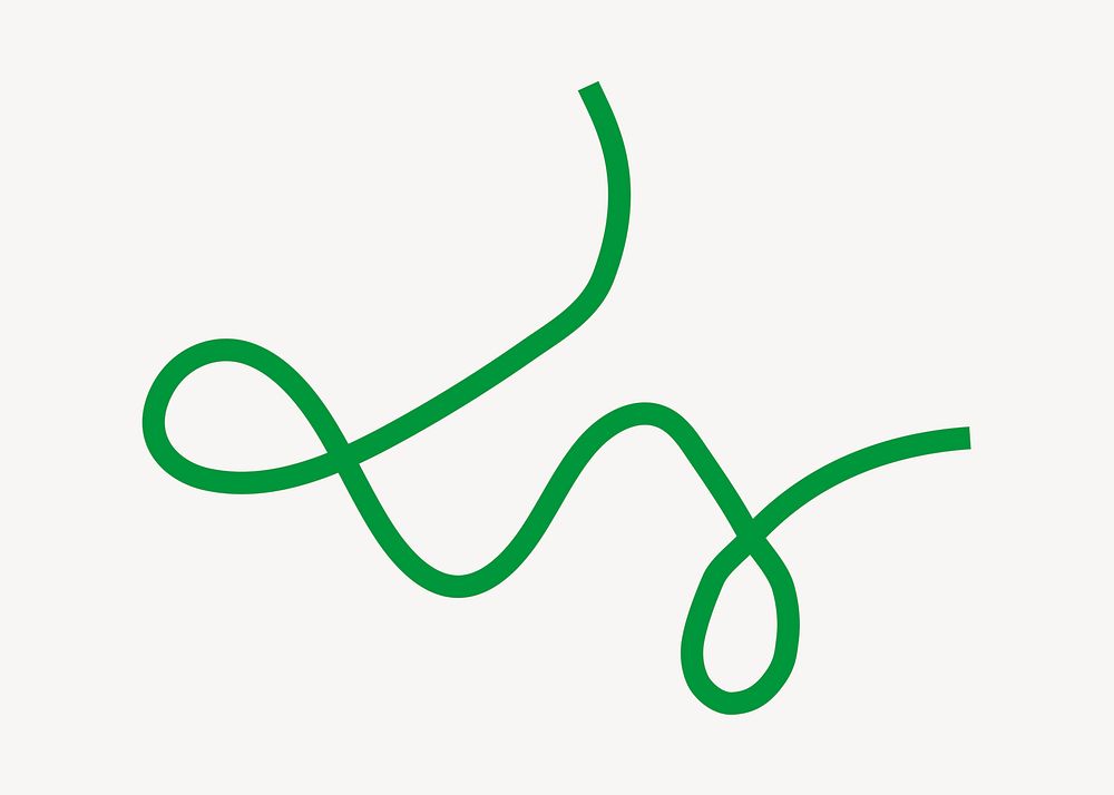 Green squiggle, abstract shape vector | Premium Vector - rawpixel