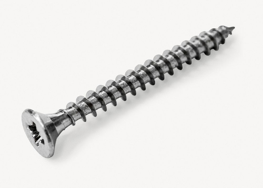 Silver screw isolated design | Free Photo - rawpixel
