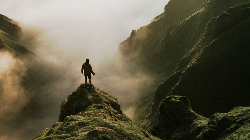 Mountain cliff computer wallpaper, travel | Premium Photo - rawpixel