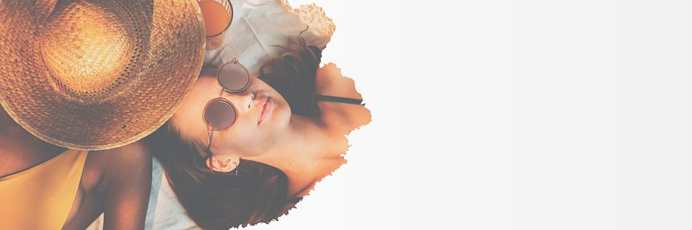 Summer beach Twitter border background | Premium Photo - rawpixel