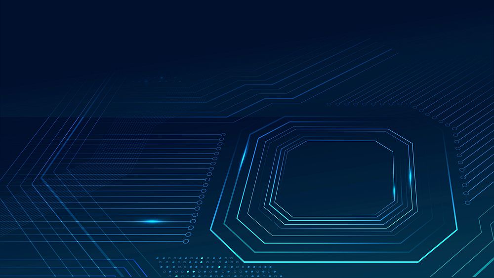 Digital technology desktop wallpaper, blue | Premium Photo - rawpixel