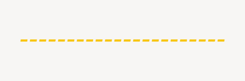 Yellow dashed line collage element | Premium Vector - rawpixel