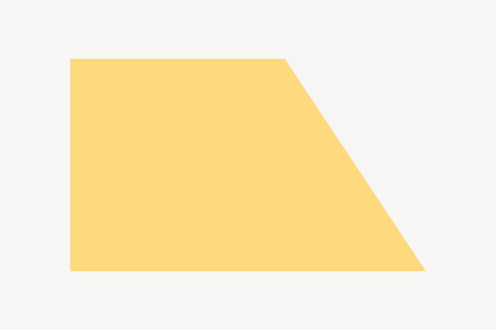 Trapezoid yellow shape collage element | Premium Vector - rawpixel
