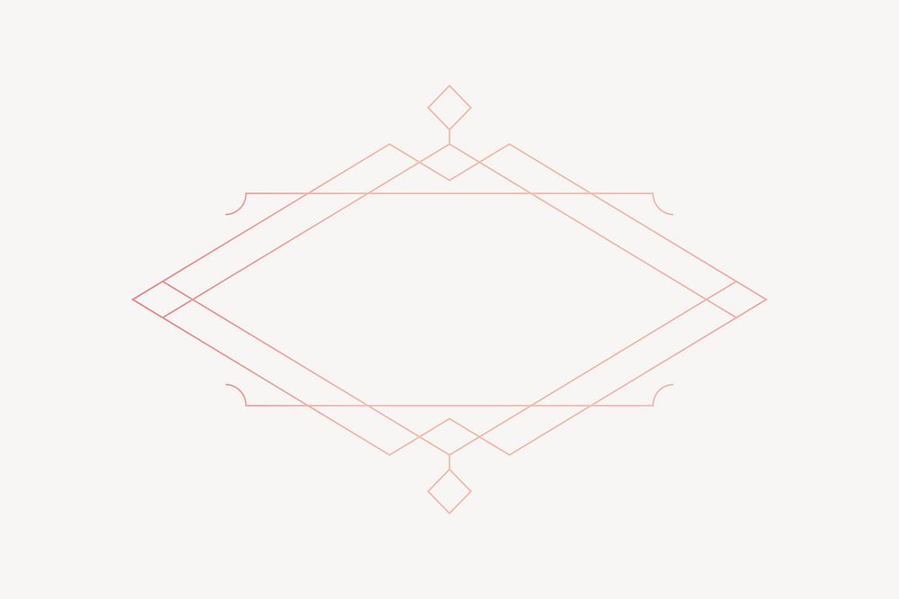 Aesthetic pink art deco frame | Premium Vector - rawpixel