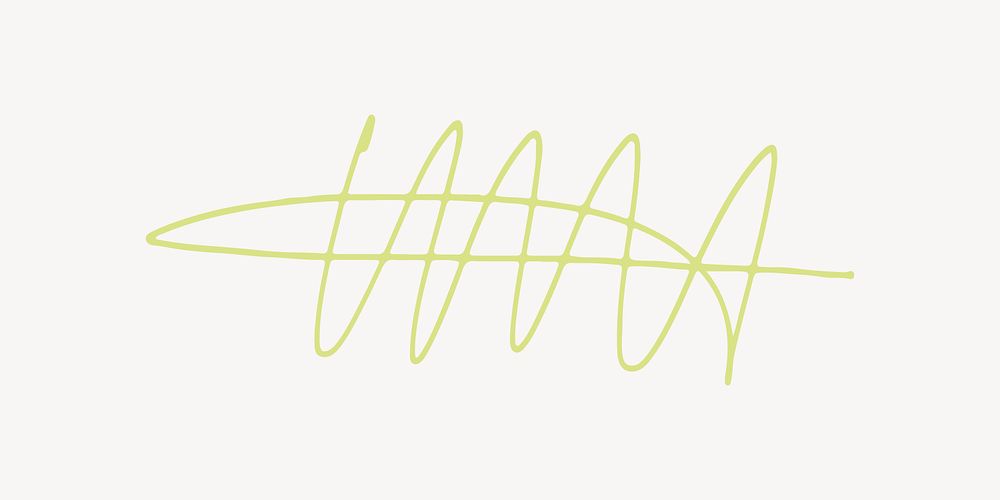 Green scribble, collage element vector | Free Vector - rawpixel