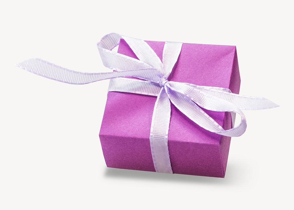 Purple Christmas present isolated design | Free Photo - rawpixel