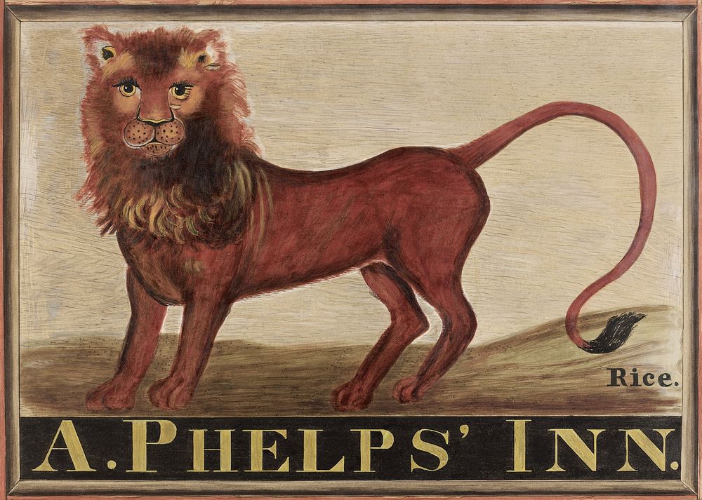 Red Lion Inn Sign (1939) | Free Photo - rawpixel