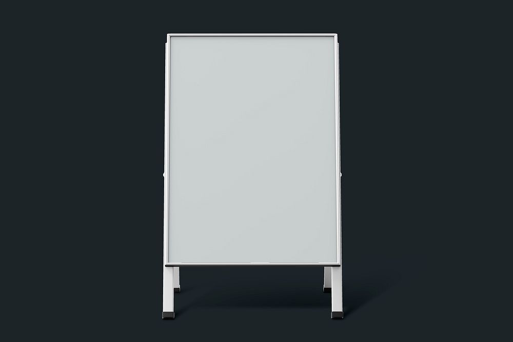 White foldable a-frame sign, blank | Free Photo - rawpixel