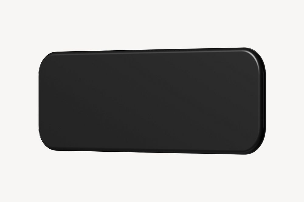 3D black rectangle shape, geometric | Premium PSD - rawpixel