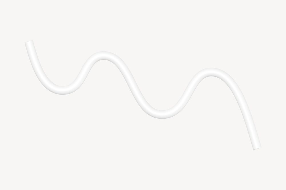3D white squiggle abstract shape | Free Photo - rawpixel