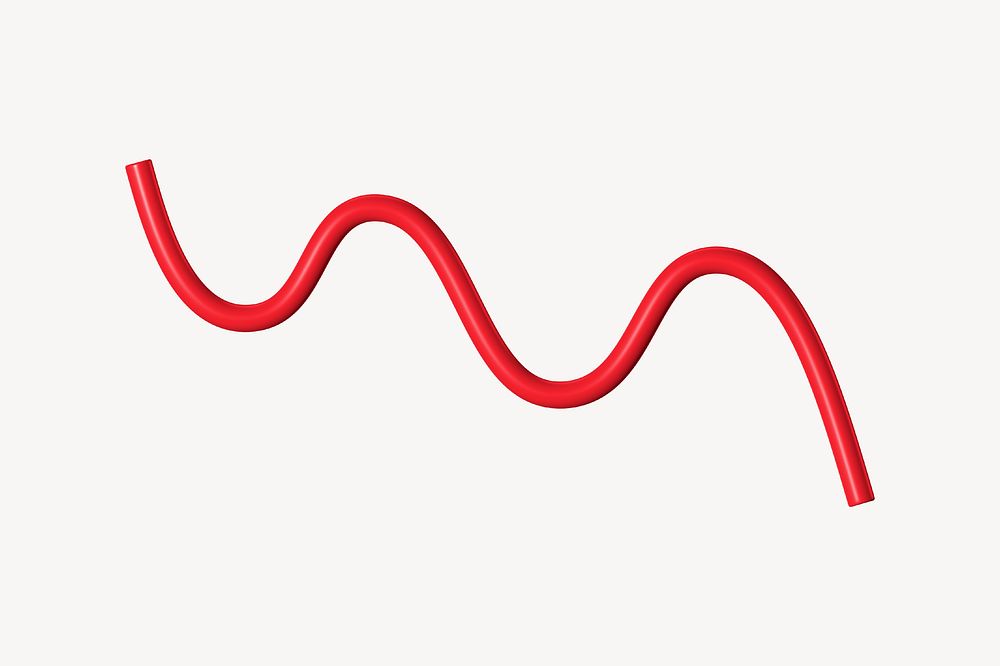 3D squiggle clipart, abstract shape, | Premium PSD - rawpixel