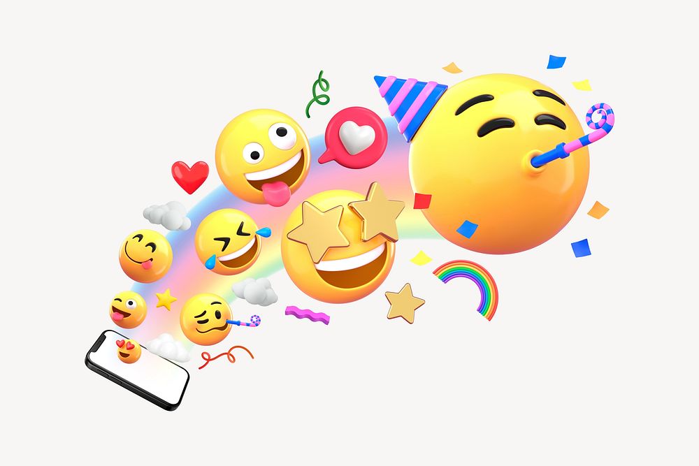 3D party emoticon, festive illustration | Premium Photo - rawpixel
