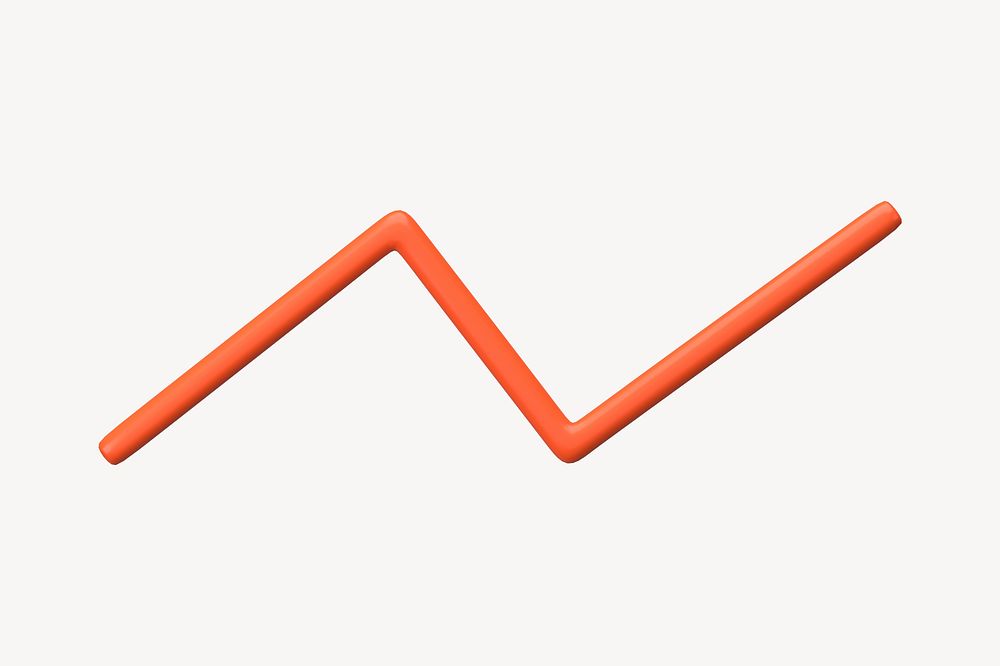 Red zigzag line 3D rendered | Premium PSD - rawpixel