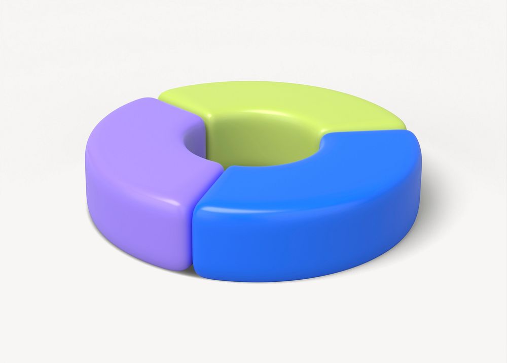 Colorful circle chart graph, 3D | Premium PSD - rawpixel