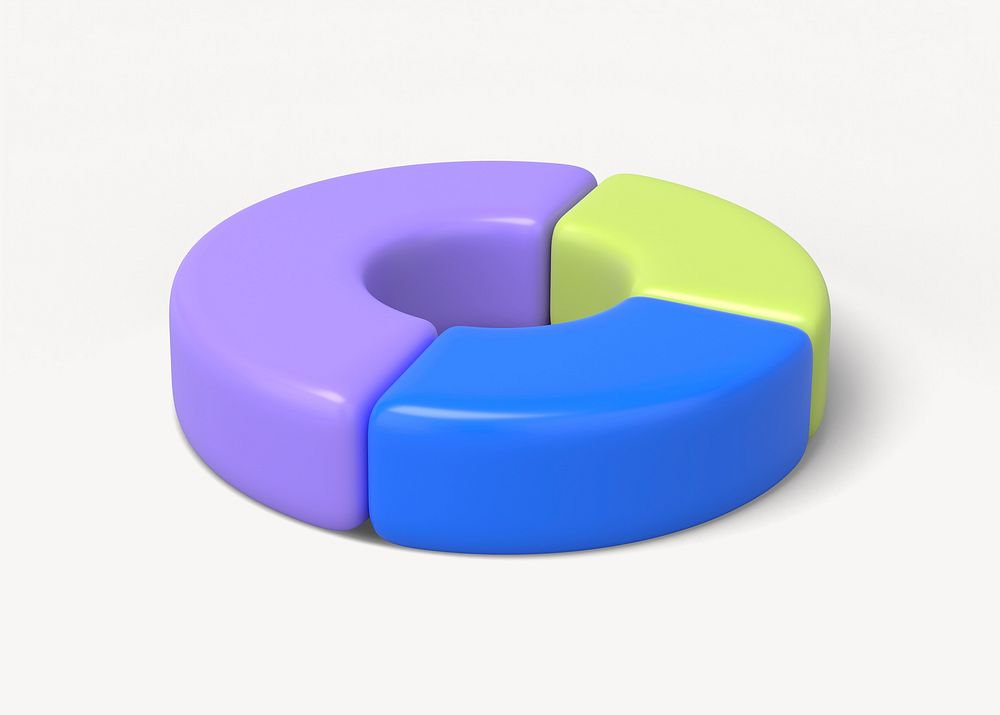 Doughnut chart graph 3d rendered | Free Photo - rawpixel